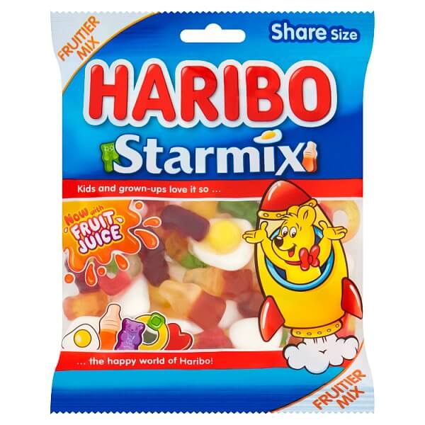 HARIBO Supermix Fruit & Milk Flavoured Jelly & Foam Sweets Sharing Bag ...